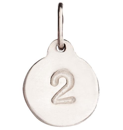 14K Gold Number 2 Charm Pendant – Lucky Number Necklace Charm – Helen ...
