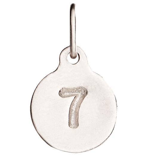 14k Gold Number 7 Charm Pendant – Lucky Number 7 Necklace Charm – Helen ...