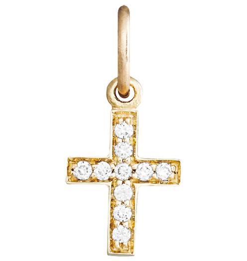Cross Pendant | Diamond Cross Charm | Plain Gold Cross Necklace – Helen ...