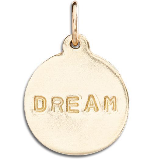 14k Gold Dream Disk Charm Pendant for Necklaces and Bracelets – Helen ...