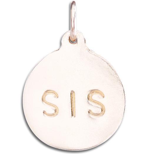 "Sis" Sister Charm - 14k Gold & Sterling Silver | Helen Ficalora