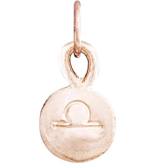 14k Gold Libra Zodiac Charm | Small Astrology Pendant – Helen Ficalora