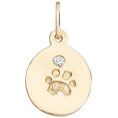 Paw Print Pendant Gold Paw Print Necklace Paw Print Charm Bracelet Helen Ficalora